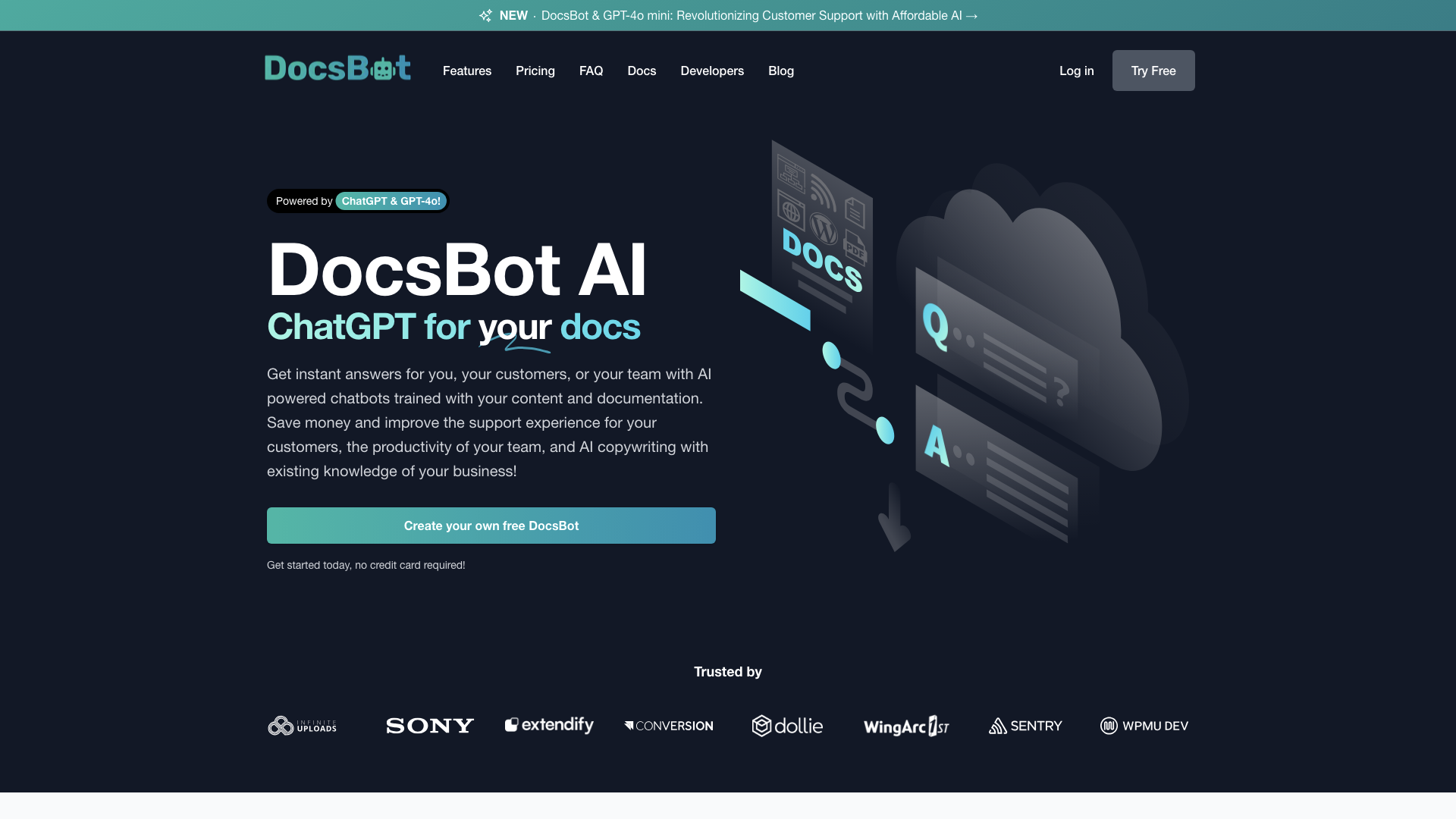 DocsBot AI - Custom chatbots from your documentation | Hayo, Hayo App,Hayo Download,AI tool,AI ...