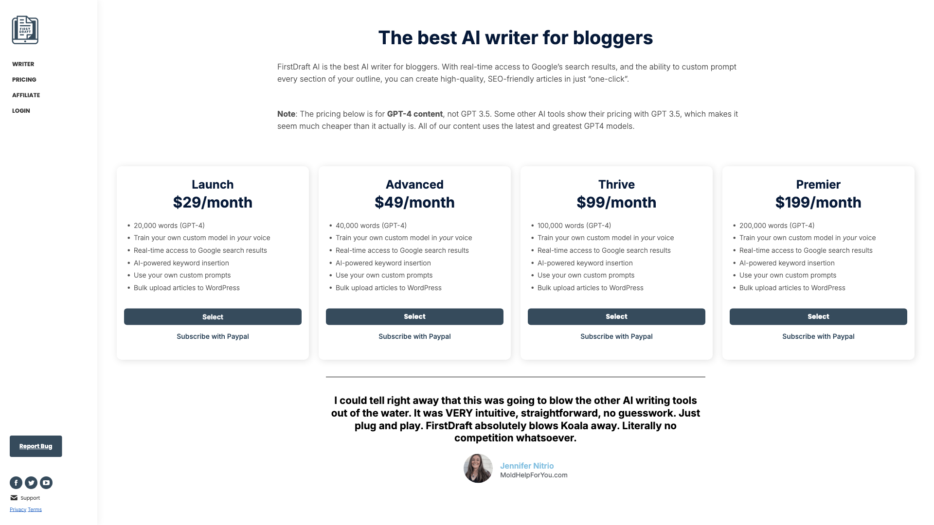 Pricing – FirstDraft AI | Hayo, Hayo App,Hayo Download,AI tool,AI News,AI Group,AI Model,AI ...