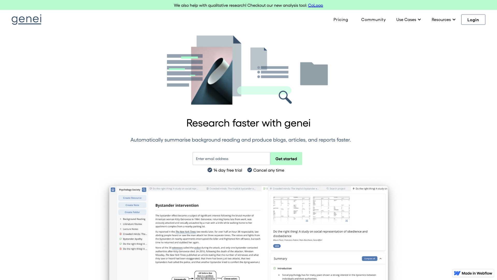 genei | AI-powered summarisation & research tool | Hayo, Hayo App,Hayo ...