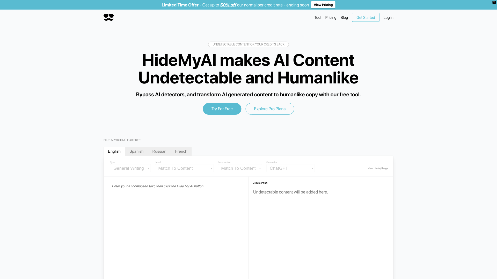 HideMyAl - Make Al Content Undetectable and Humanlike | Hayo, Hayo App,Hayo Download,AI tool,AI ...