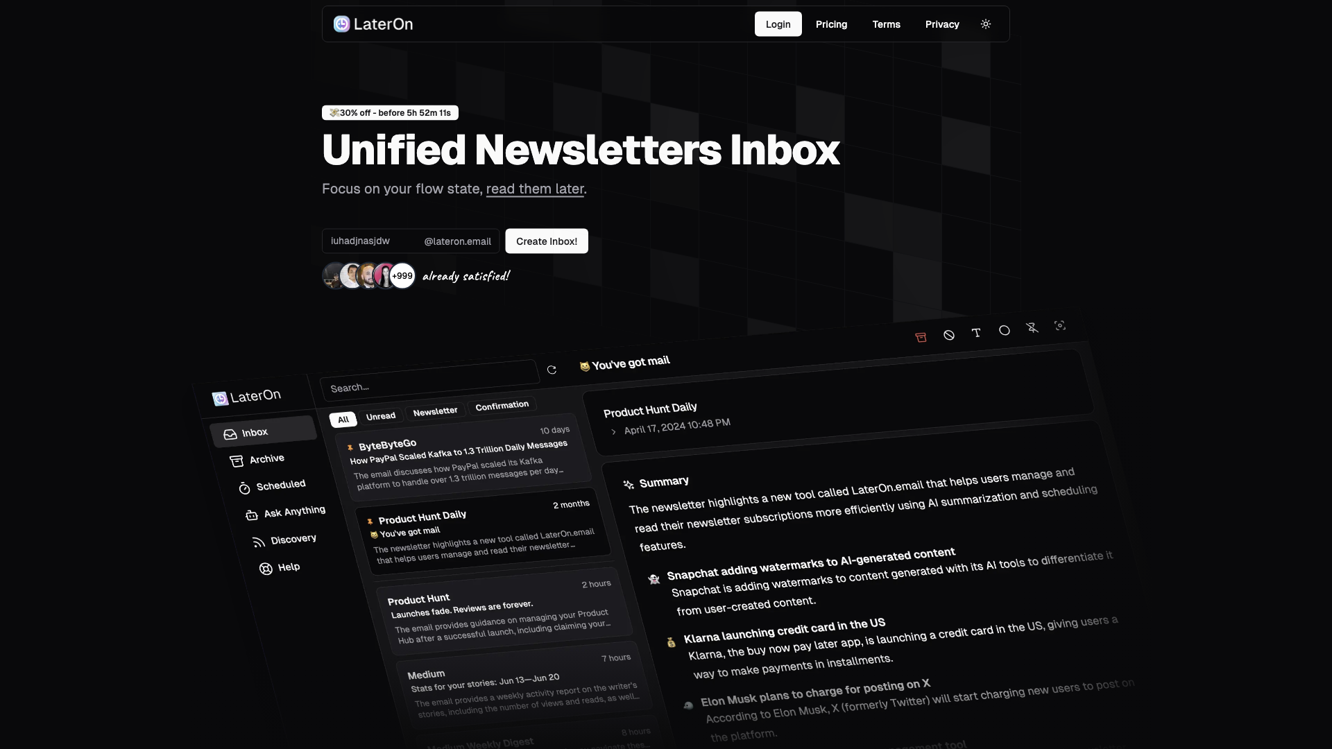 LaterOn - Newsletter aggregator and scheduler with AI summarization ...